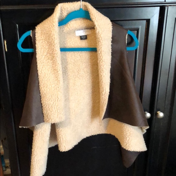 Jessica Simpson | Jackets & Coats | Fake Leather And Sheer Vest | Poshmark